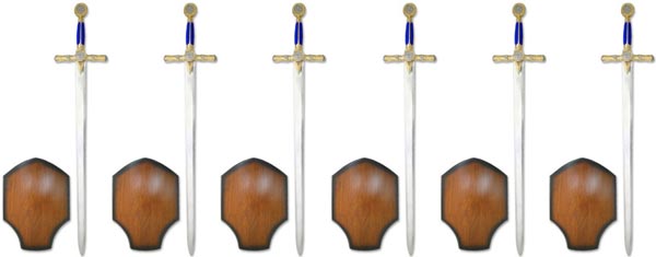 Masonic Swords with Wall Display for Sale