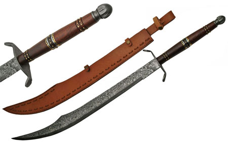 Damascus Royal Scimitar Swords for Sale